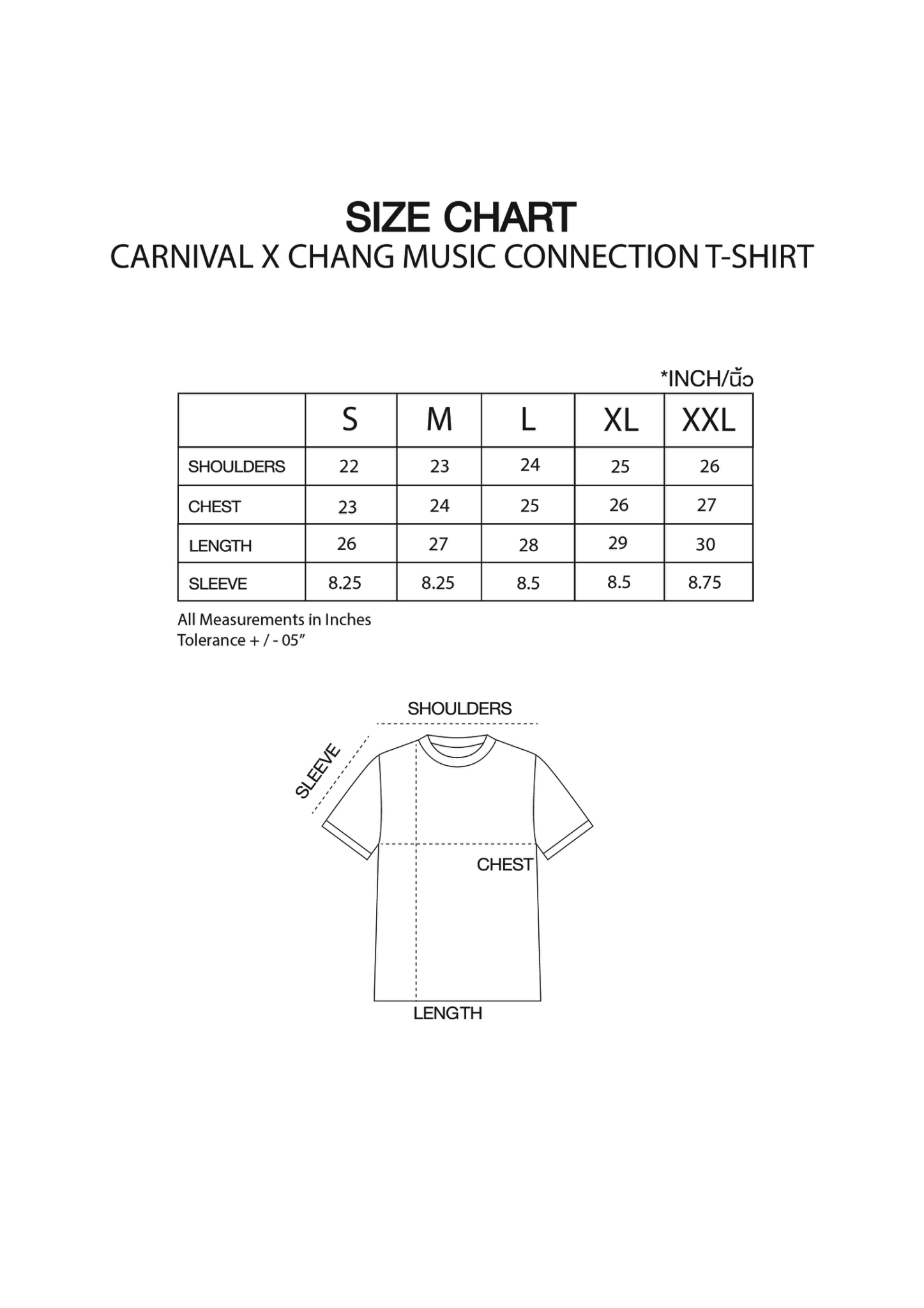 CARNIVAL X CHANG MUSIC CONNECTION T-SHIRT BLACK