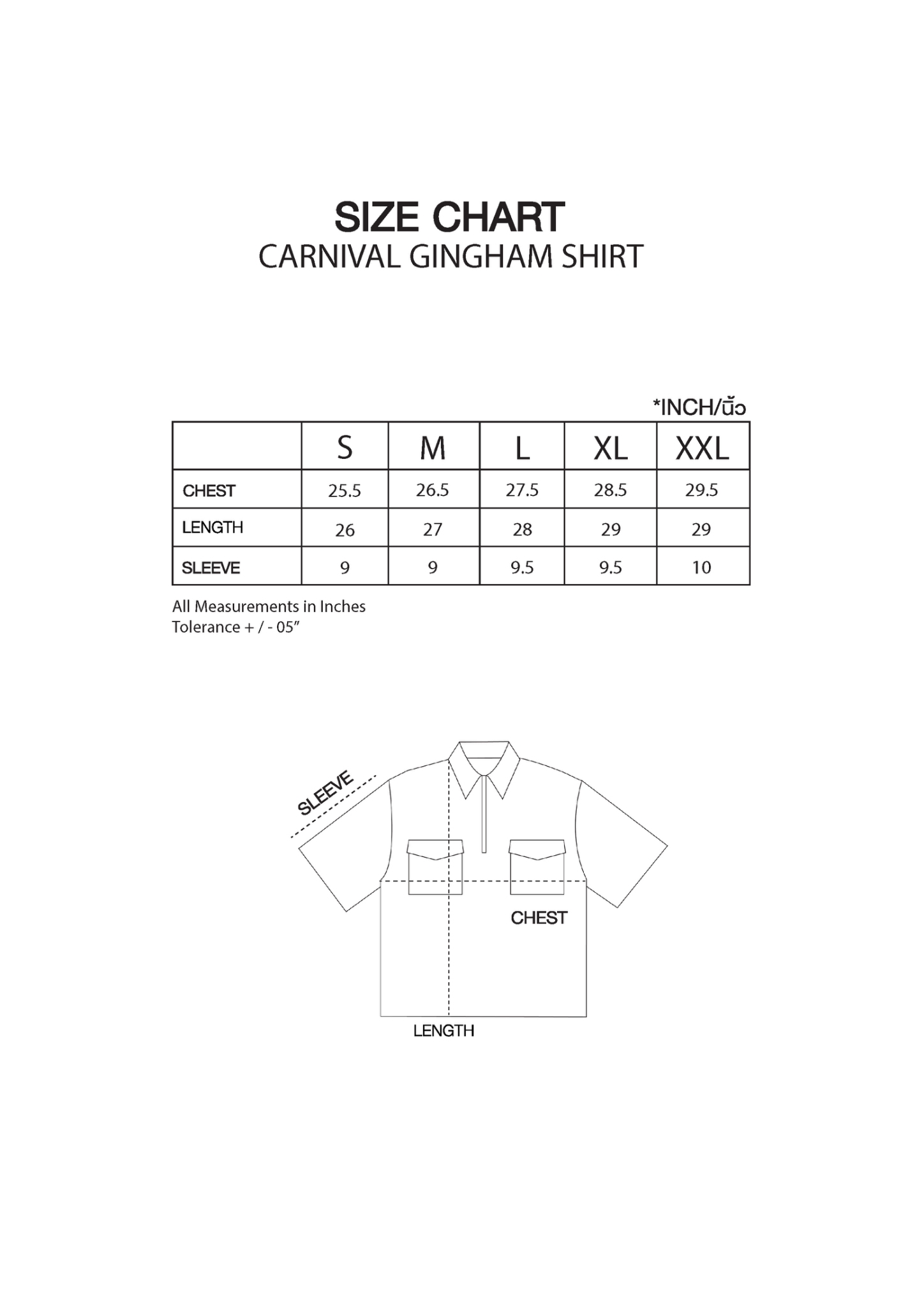 CARNIVAL FW25 GINGHAM SHIRT BLACK