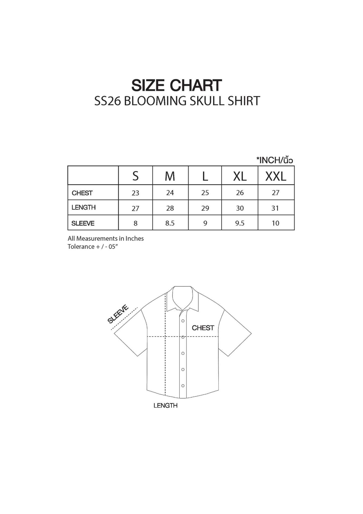 CARNIVAL SS26 BLOOMING SKULL SHIRT BLACK