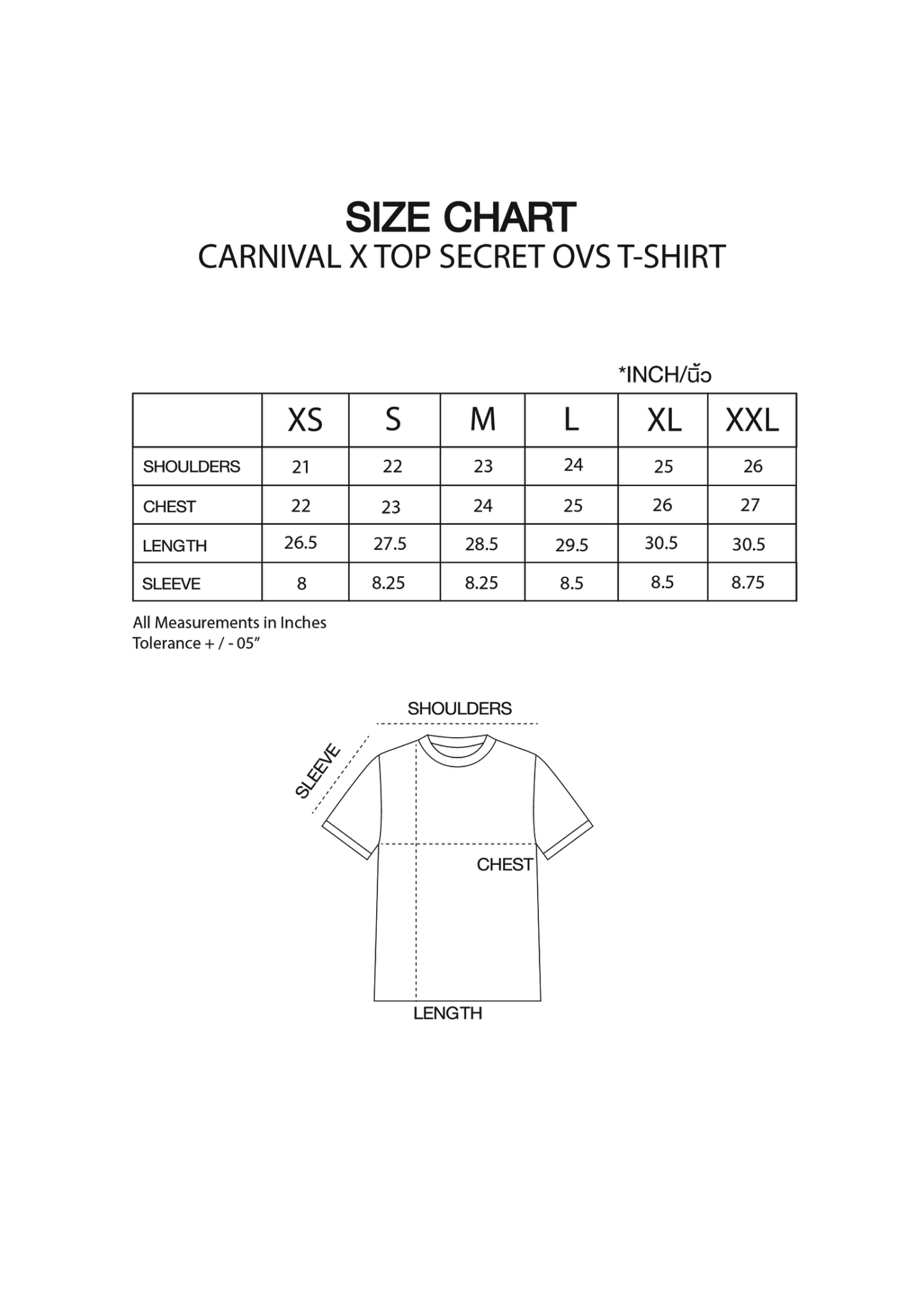 CARNIVAL X TOP SECRET BEER BAIYOKE RX-7 OVS T-SHIRT BLACK