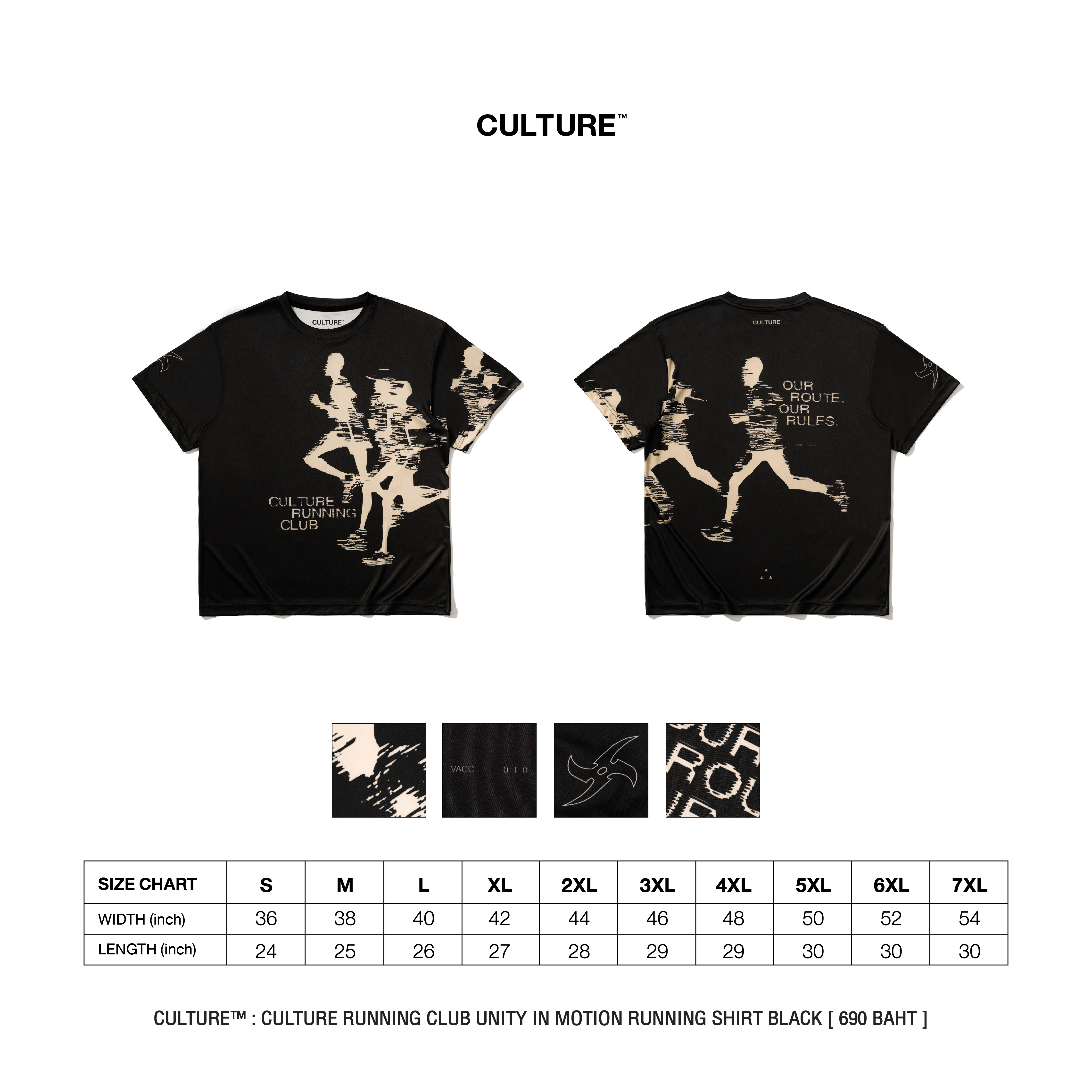 V.A.C. Culture Running Club Unity in Motion Running Shirt Black