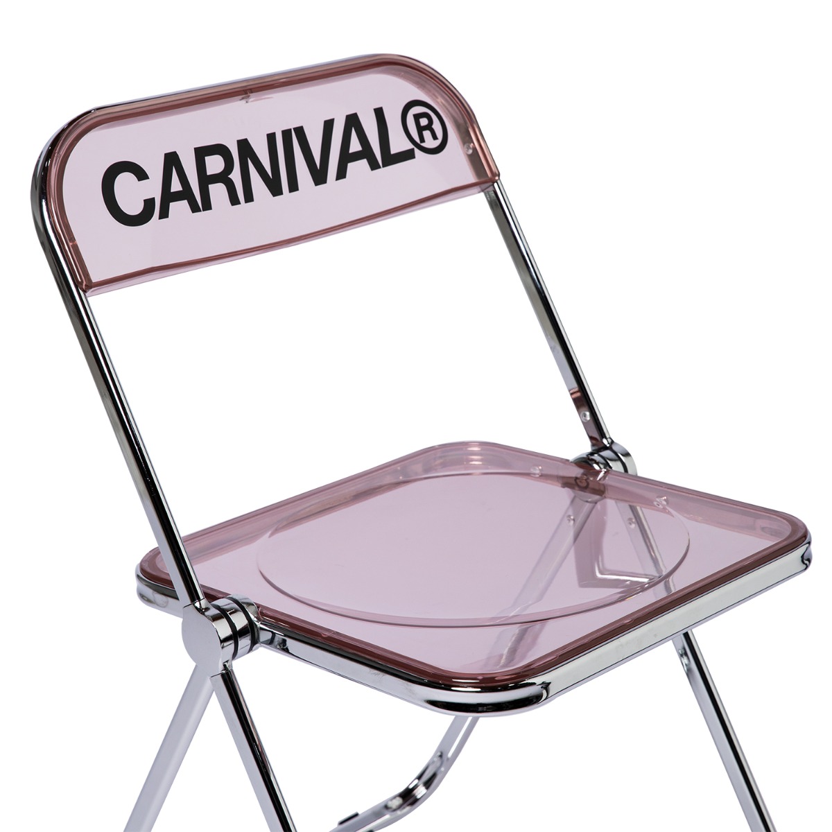 CARNIVAL ACRYLIC CLEAR FOLDING CHAIR PINK