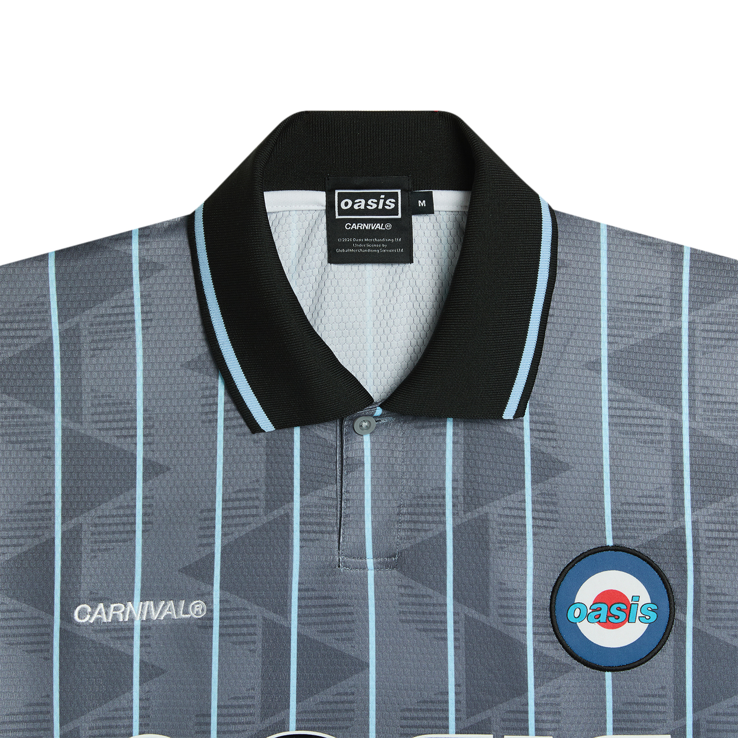 CARNIVAL X OASIS AWAY GREY JERSEY BLACK