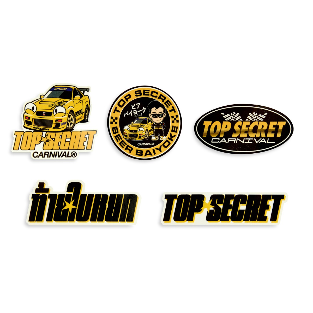 CARNIVAL X TOP SECRET BEER BAIYOKE EDITION STICKER PACK MULTI