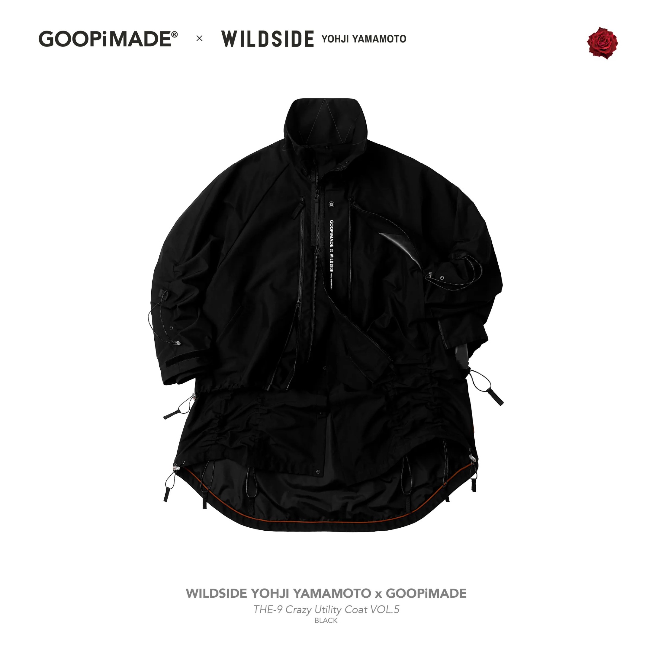 GOOPiMADE x WILDSIDE YOHJI YAMAMOTO THE-9 Crazy Utility Coat VOL.5 Black