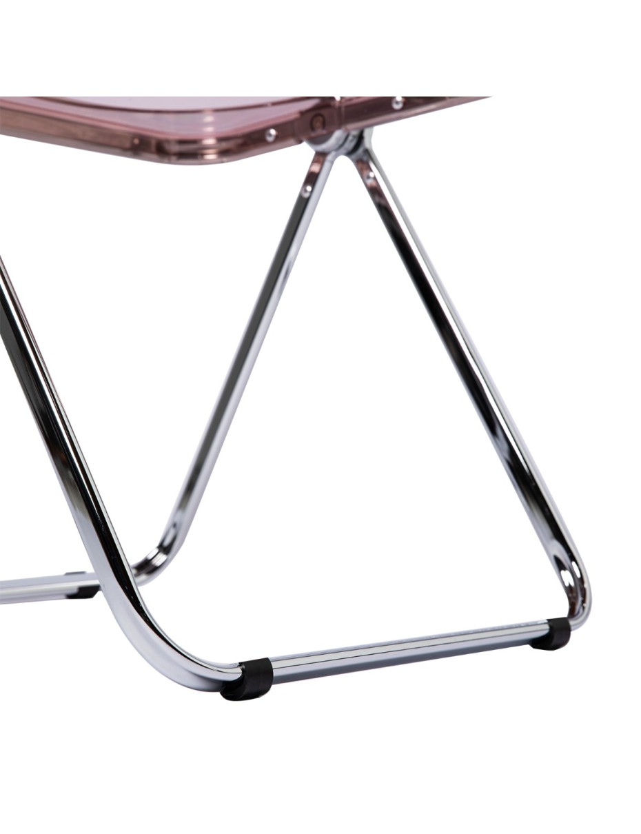 CARNIVAL ACRYLIC CLEAR FOLDING CHAIR PINK