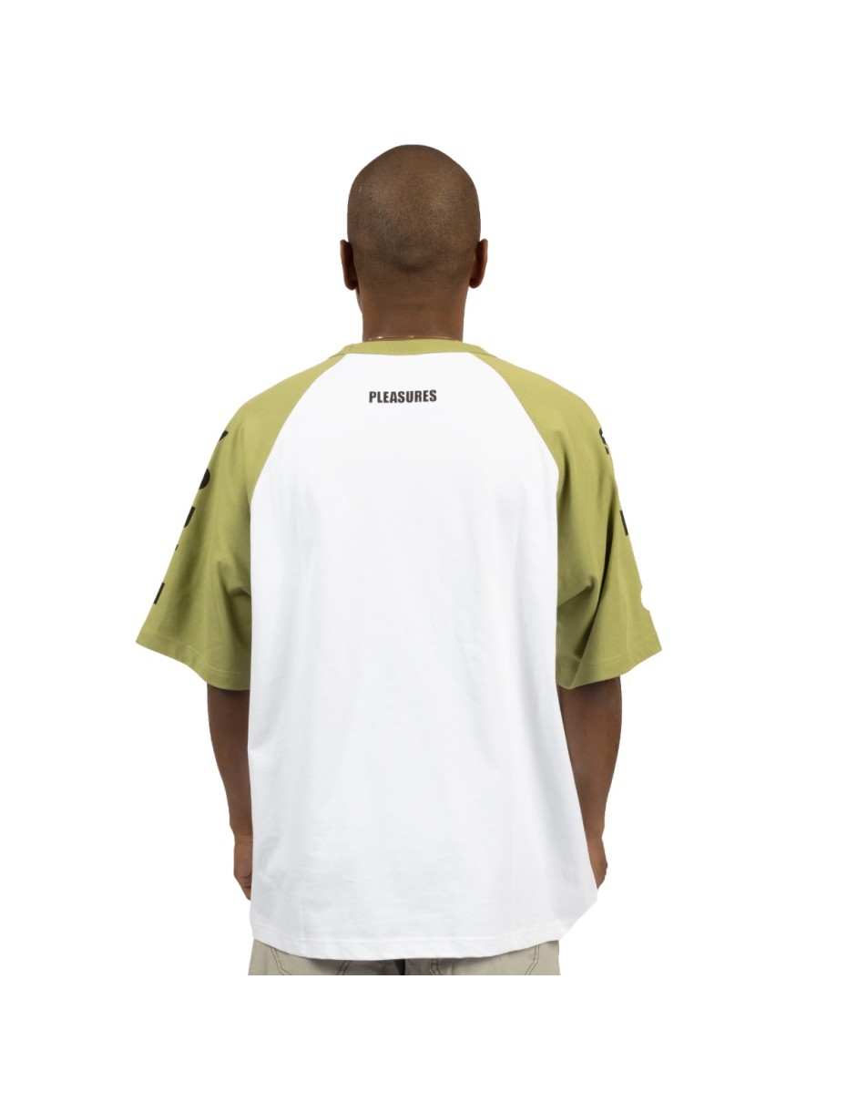 Pleasures WHITE ALIEN RAGLAN SHIRT WHITE (P23SY012)