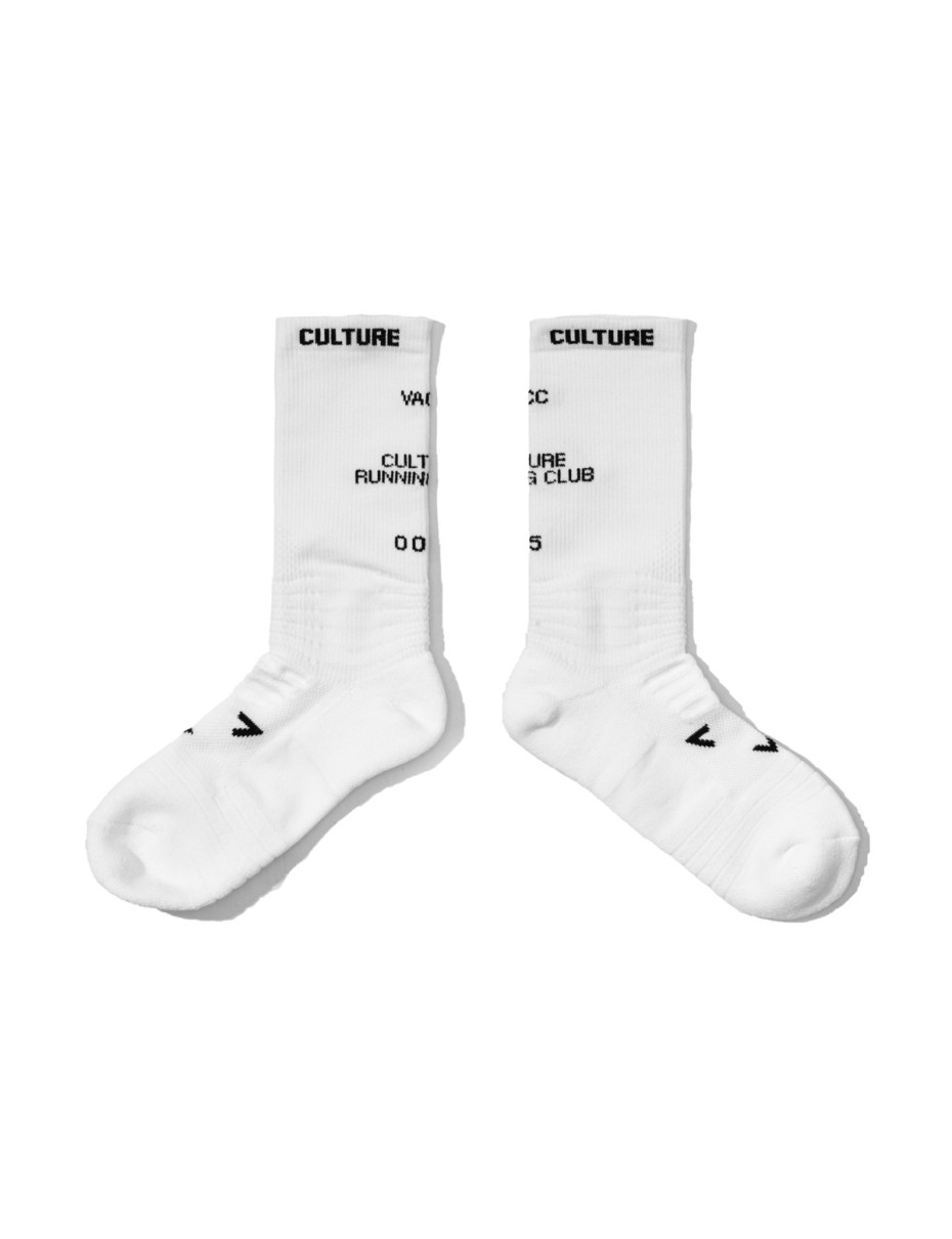 V.A.C. Culture Essential Running Crew Socks White
