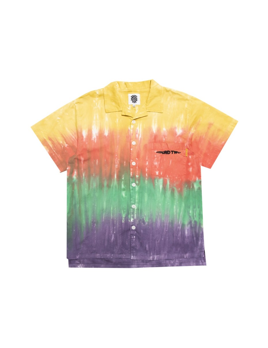 Round Two TIE DYE BUTTON UP (30-SU22044)