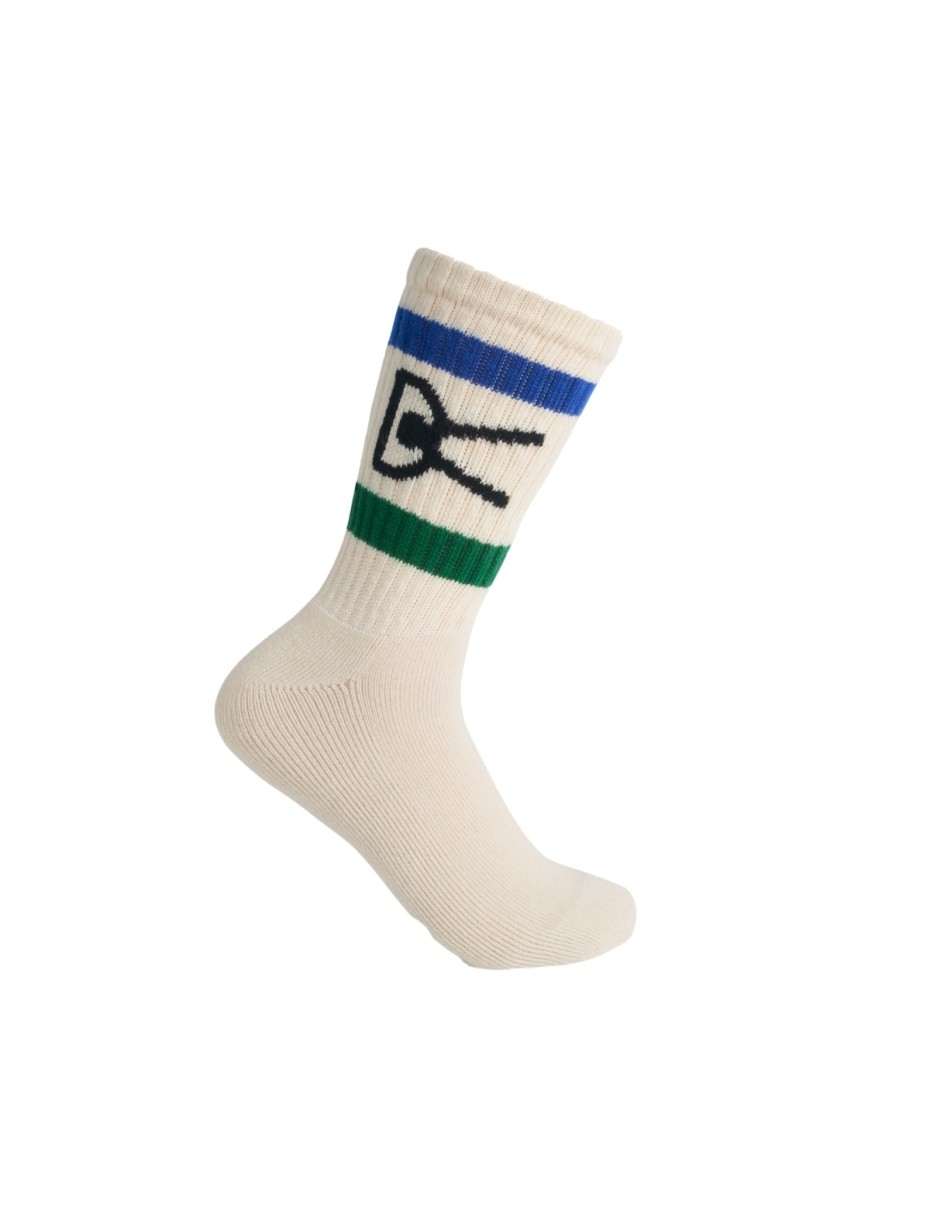 DISTRICT VISION USA COTTON SOCKS 2PACKS CREAM/NAVY (DVA020-A)