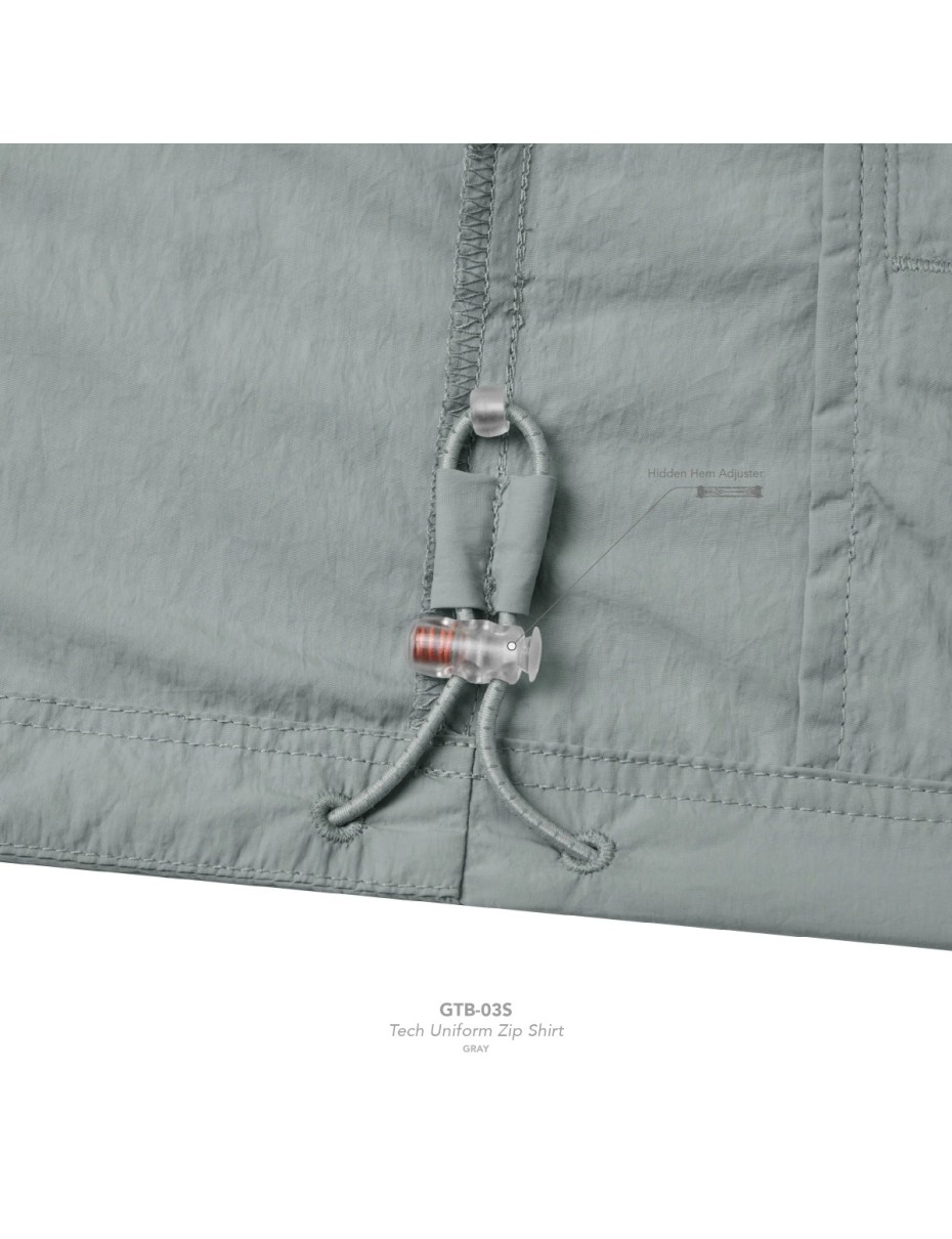 GOOPiMADE x TIGHTBOOTH “GTB-03S” Tech Uniform Zip Shirt GRAY