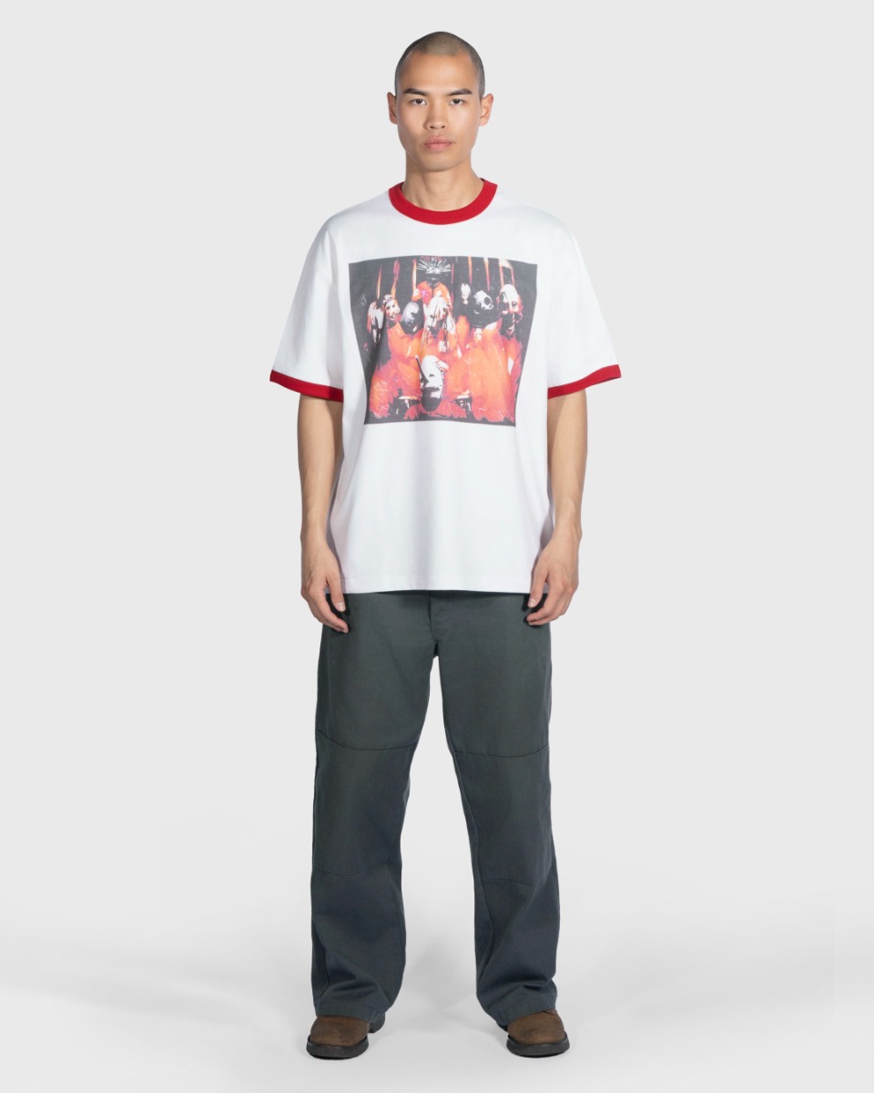 PLEASURES SELF TITLED RINGER SHIRT WHITE