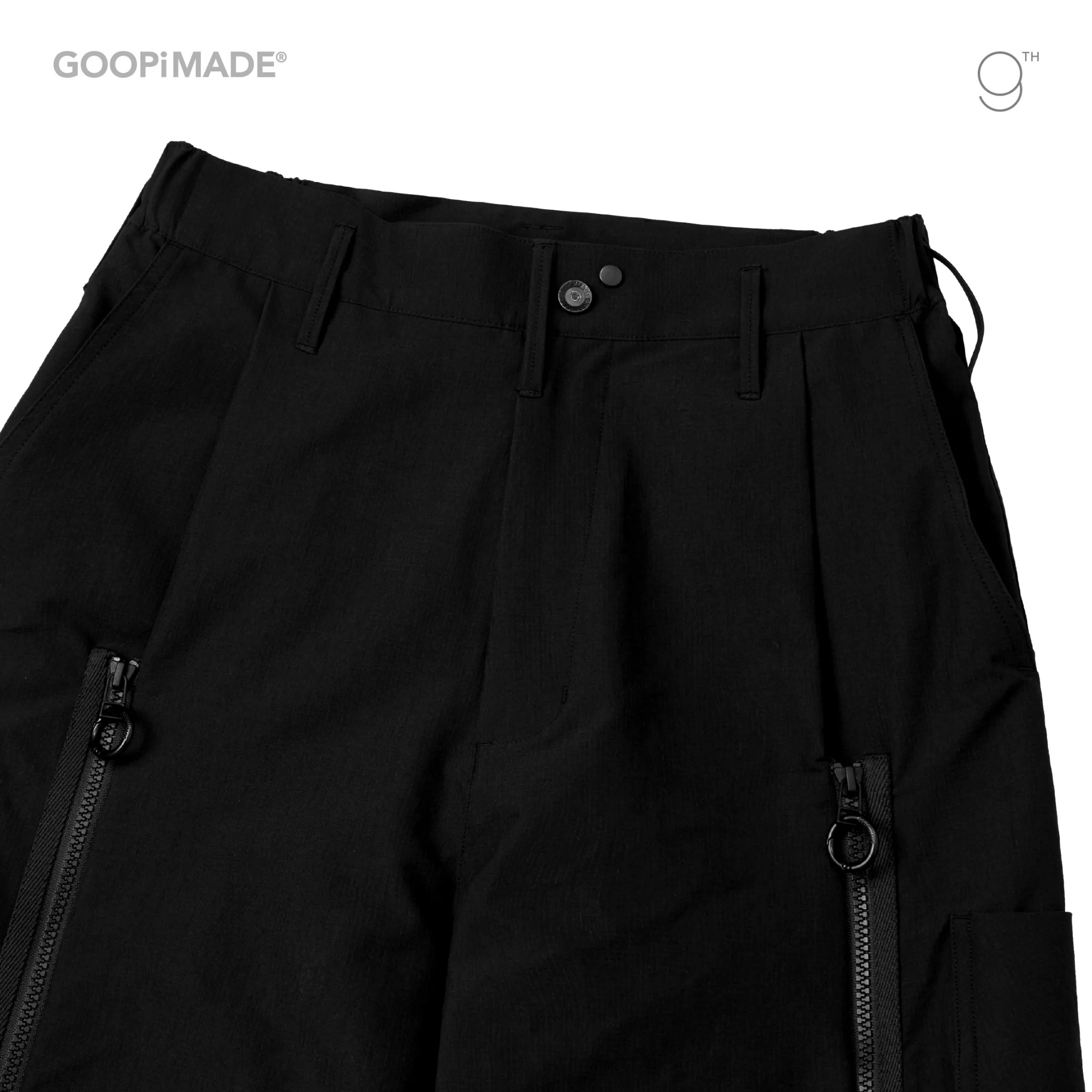 GOOPiMADE 9TH-CORDURA ZIPPER CARGO TROUSERS SHADOW