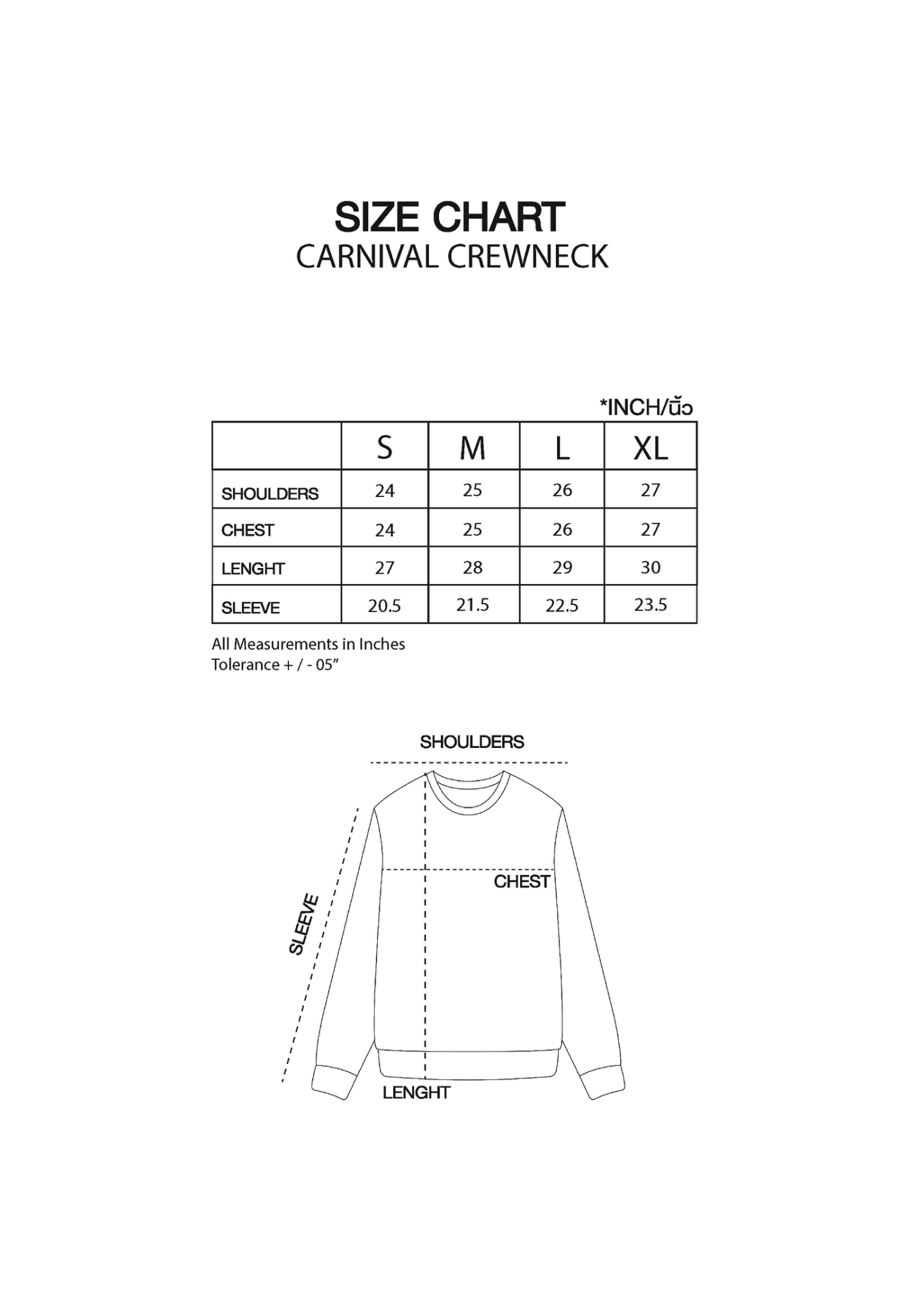 Non Size Chart