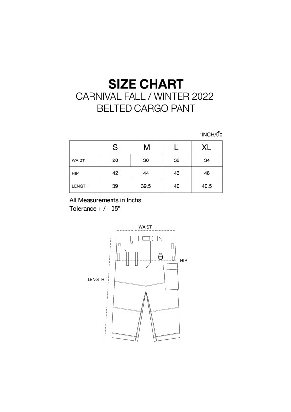 Outdoor Pack Size Chart